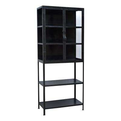 Vitrineskab i sort jern | Fragtfri levering i Danmark